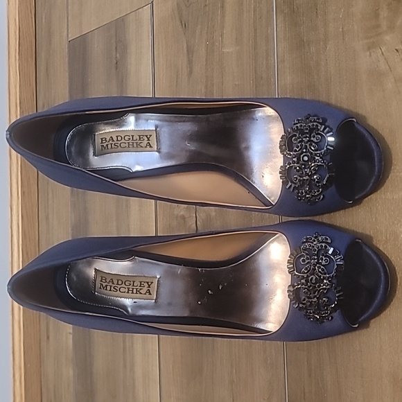 Badgley Mischka | Shoes | Badgley Mischka Blue Stilettos Size 9m ...